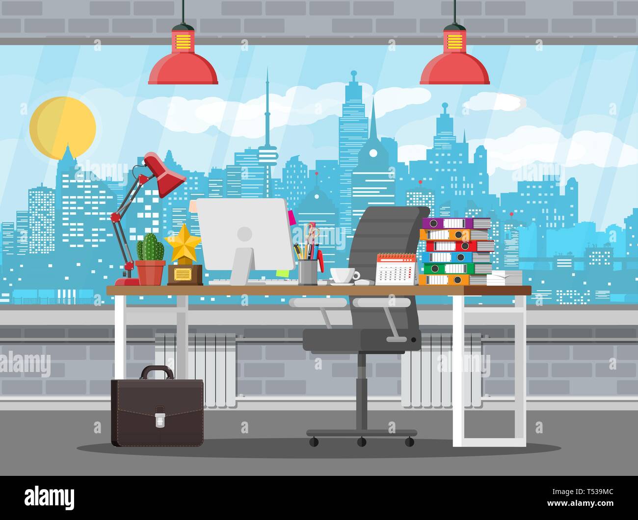 Glass and brick tower Stock Vector Images - Alamy