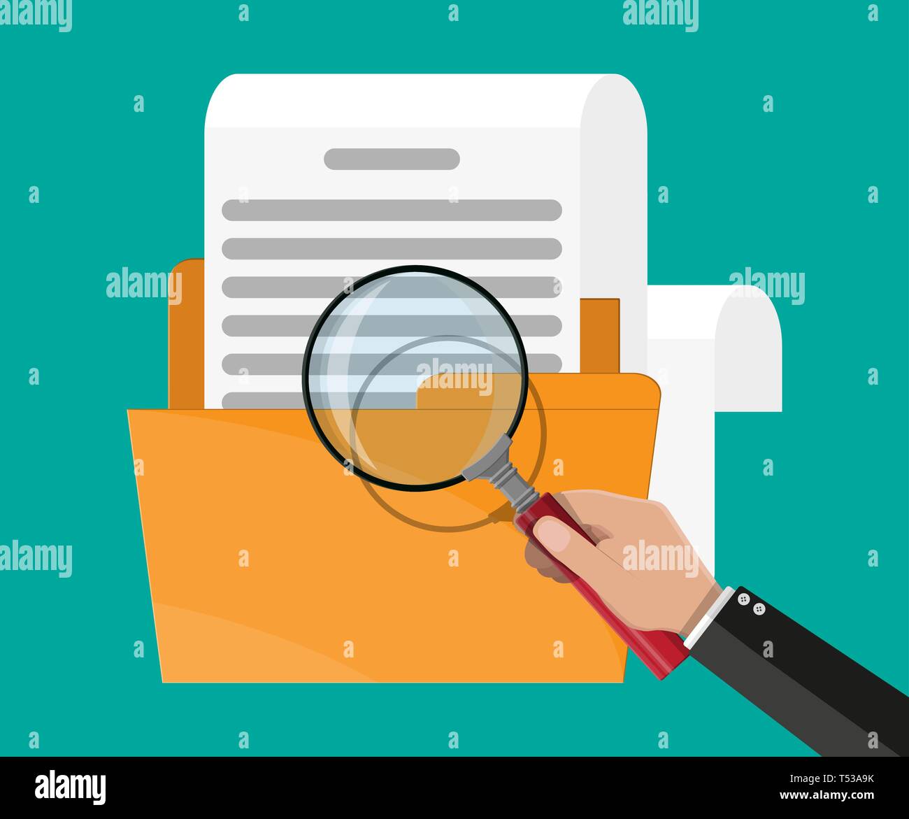 Tax Papers With Magnifying Glass High Resolution Stock Photography and ...