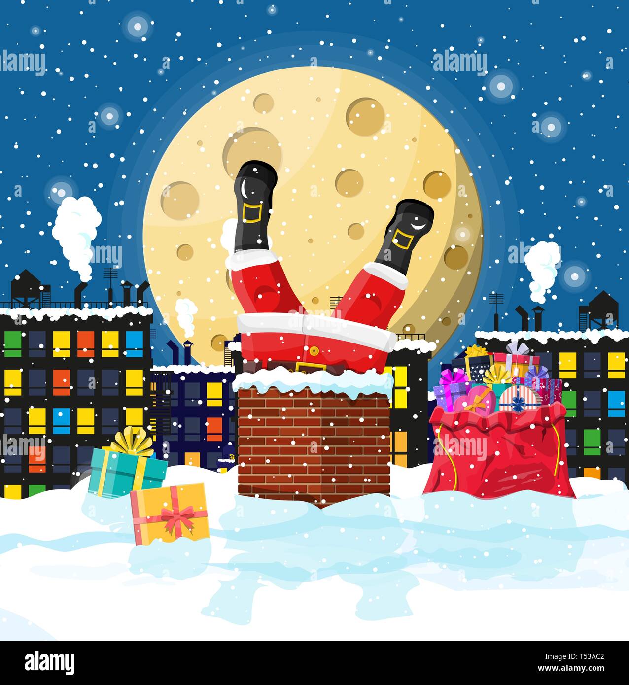Cartoon Christmas Chimney