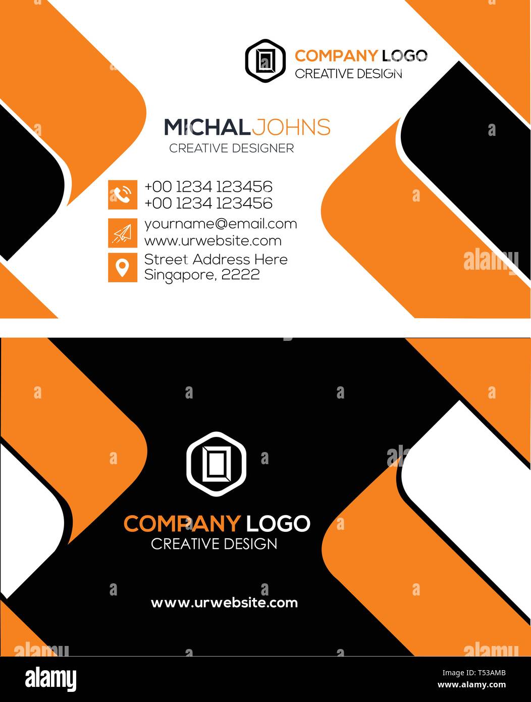 Visiting card design Stock Vector Images - Alamy