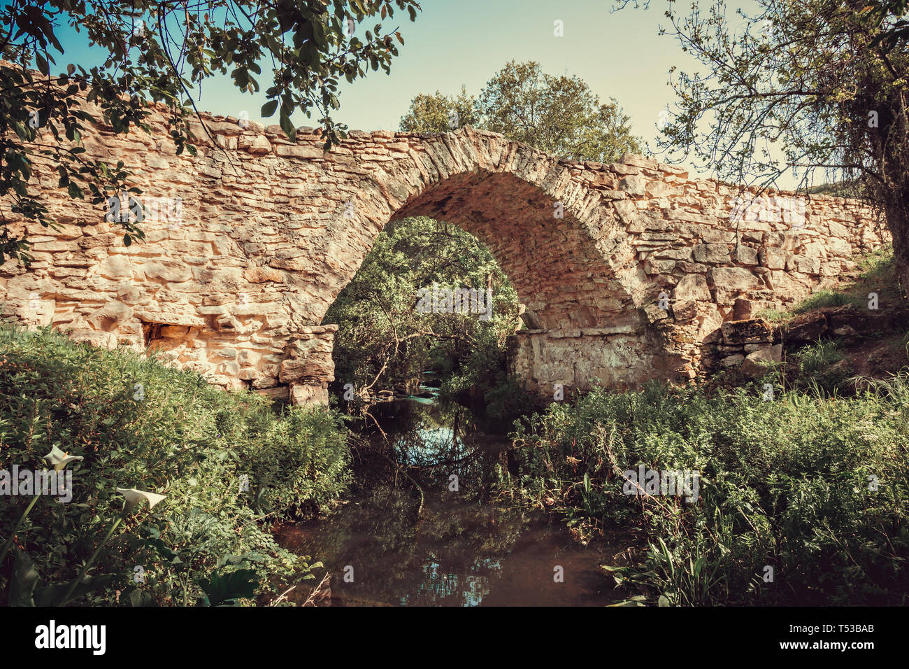 An ancient roman bridge in Sintra, Portugal Stock Photo - Alamy