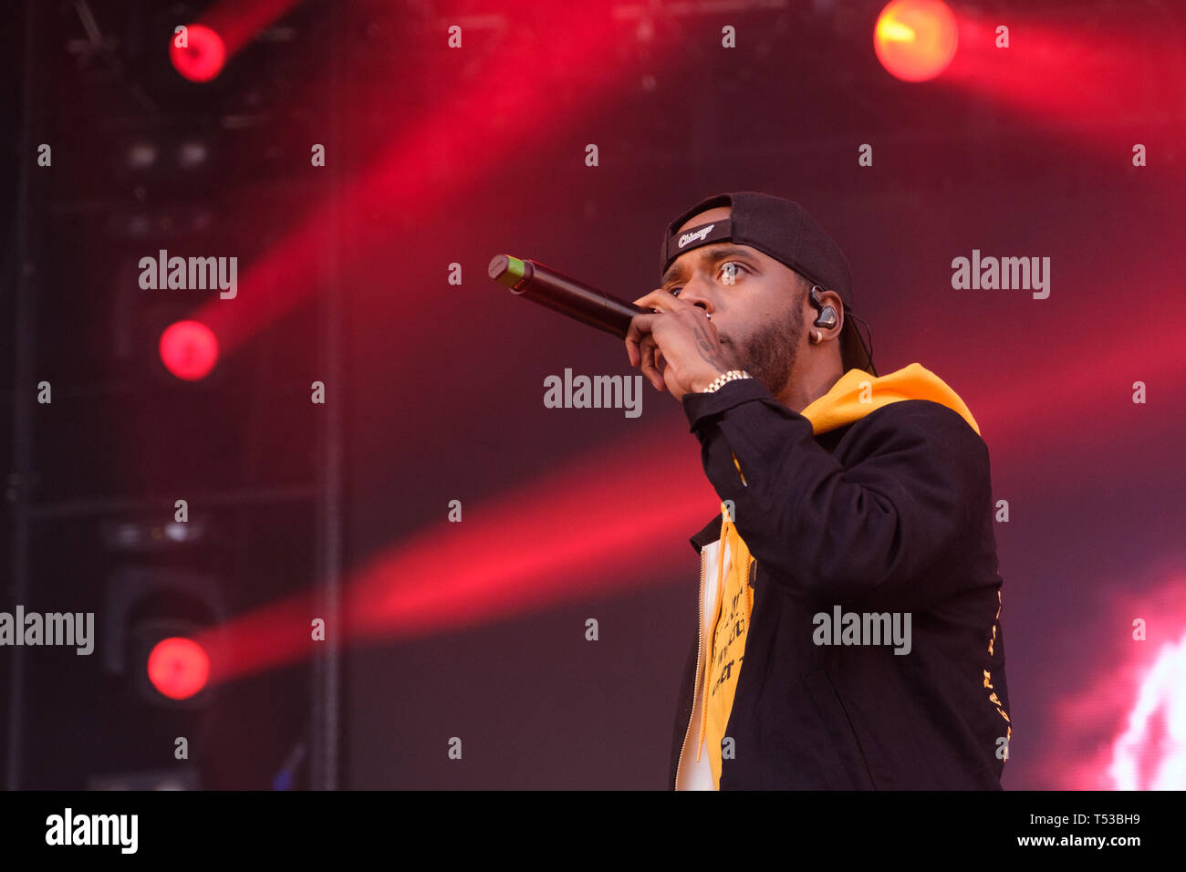 Denmark, Roskilde - July 5, 2018. The American rapper 6lack performs a ...