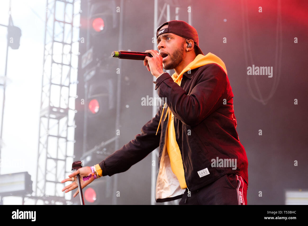 Denmark, Roskilde - July 5, 2018. The American rapper 6lack performs a ...