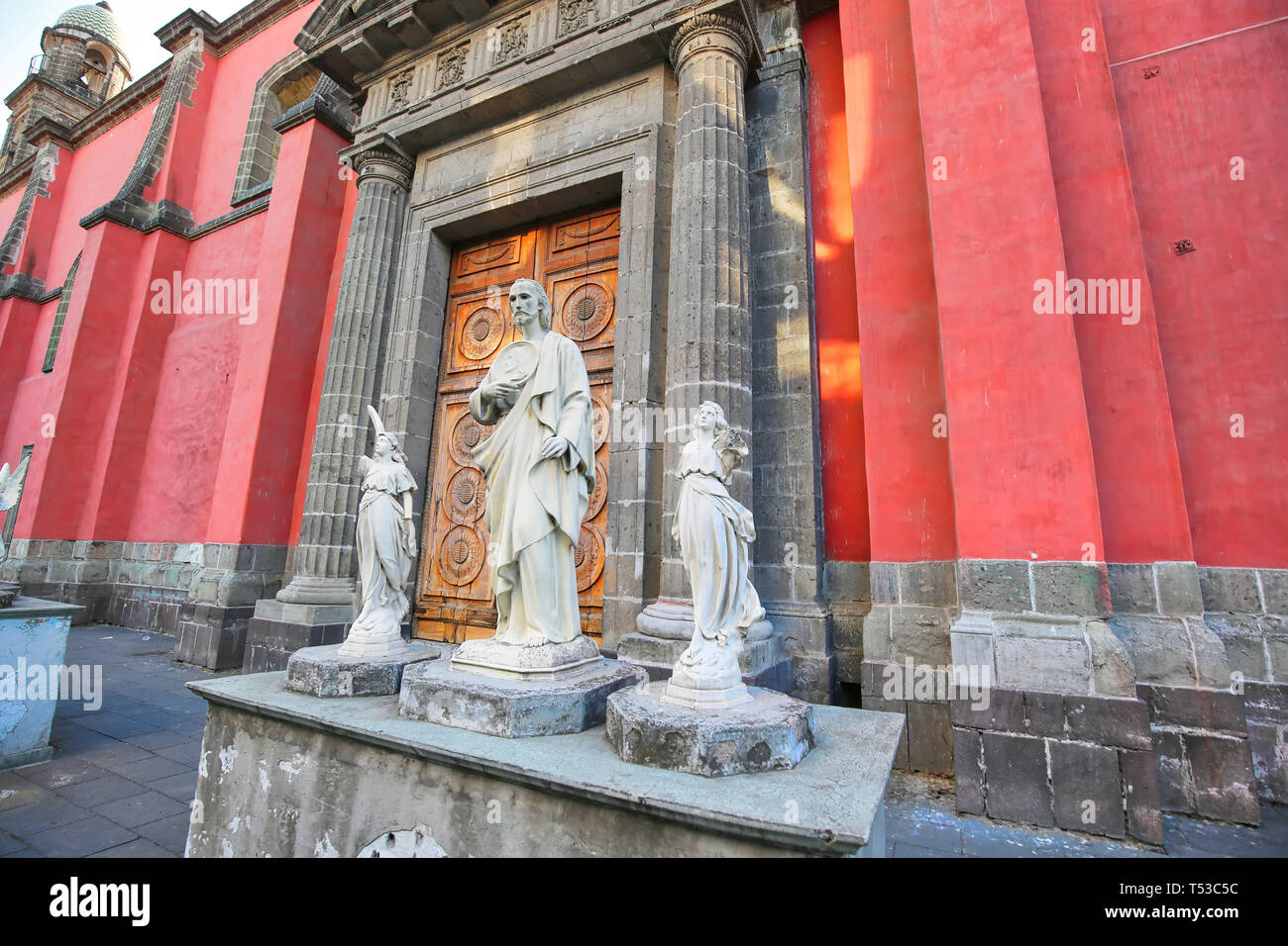 Mexico City scenic churches in historic center near Zocalo Square Stock ...