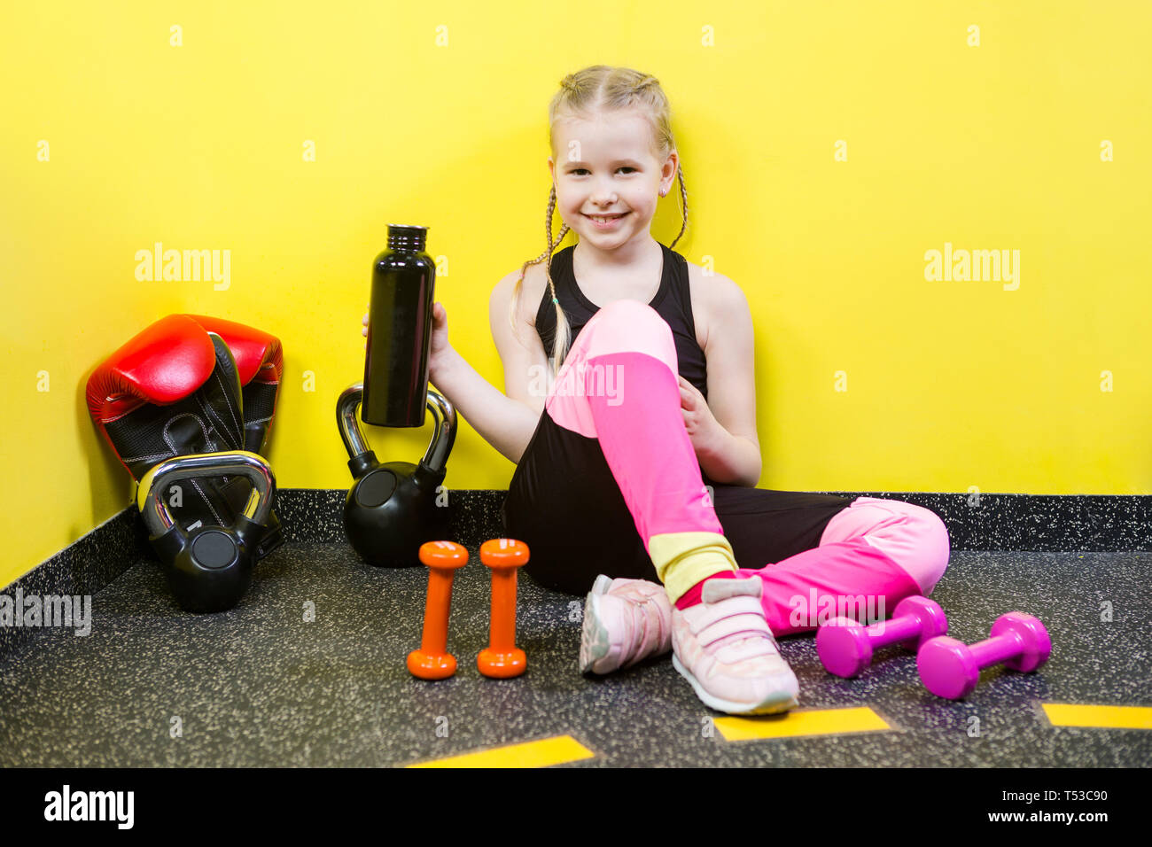 Wall Sit Exercise Kids