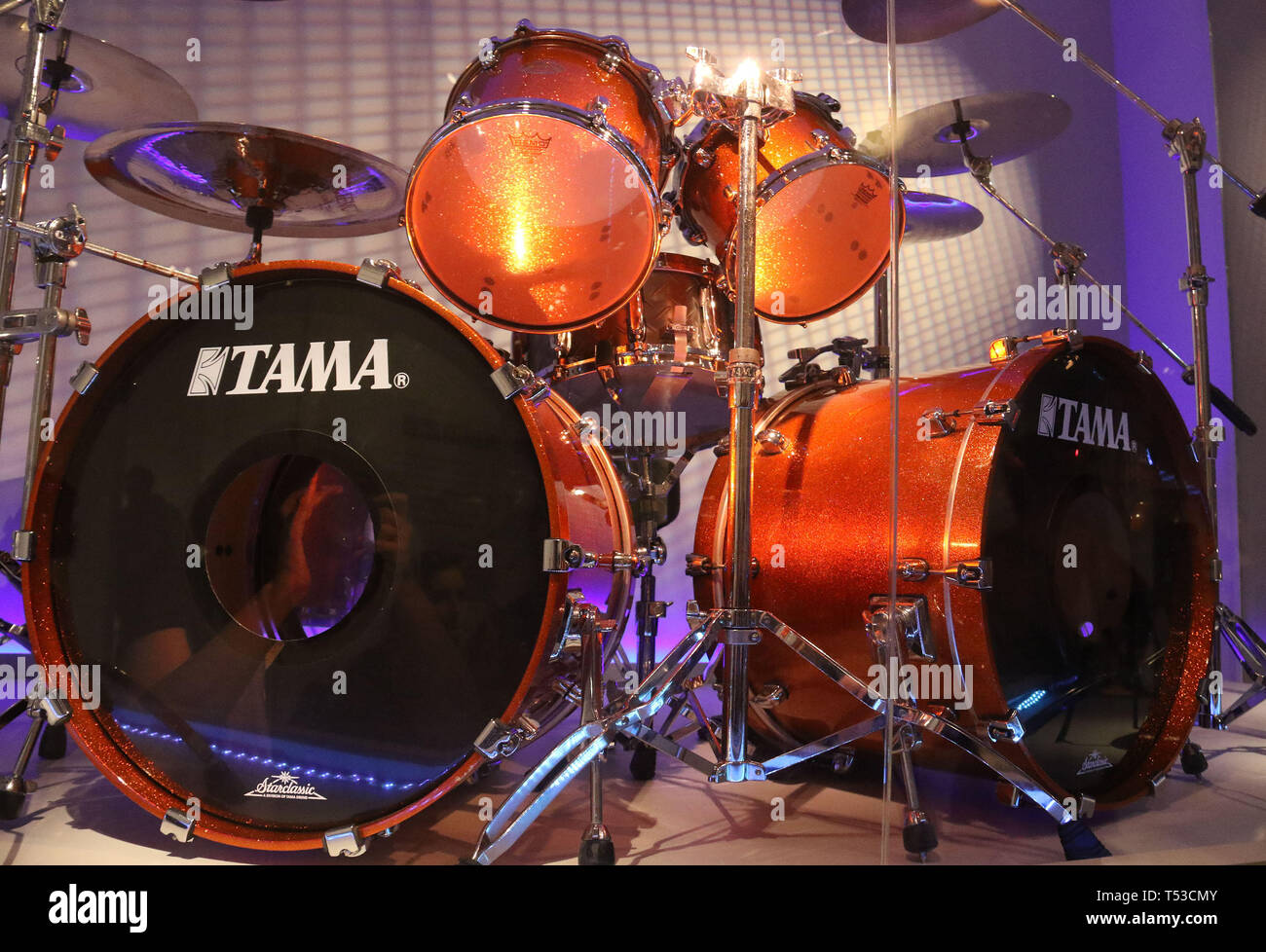 April 20, 2019 - New York City, New York, U.S. - TAMA DRUM SET ...
