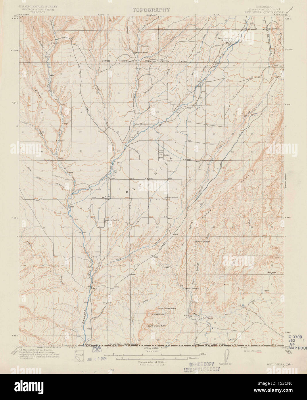 1913 colorado map hi-res stock photography and images - Alamy