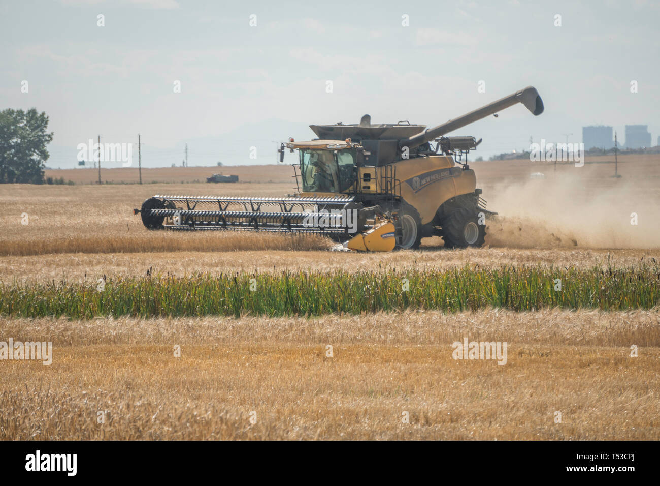 August 22 2017 - Calgary, Alberta, Canada - Farm tractors and equipment ...