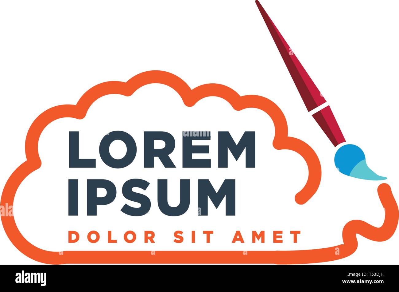 art brush paint logo template vector illustration icon element - vector ...