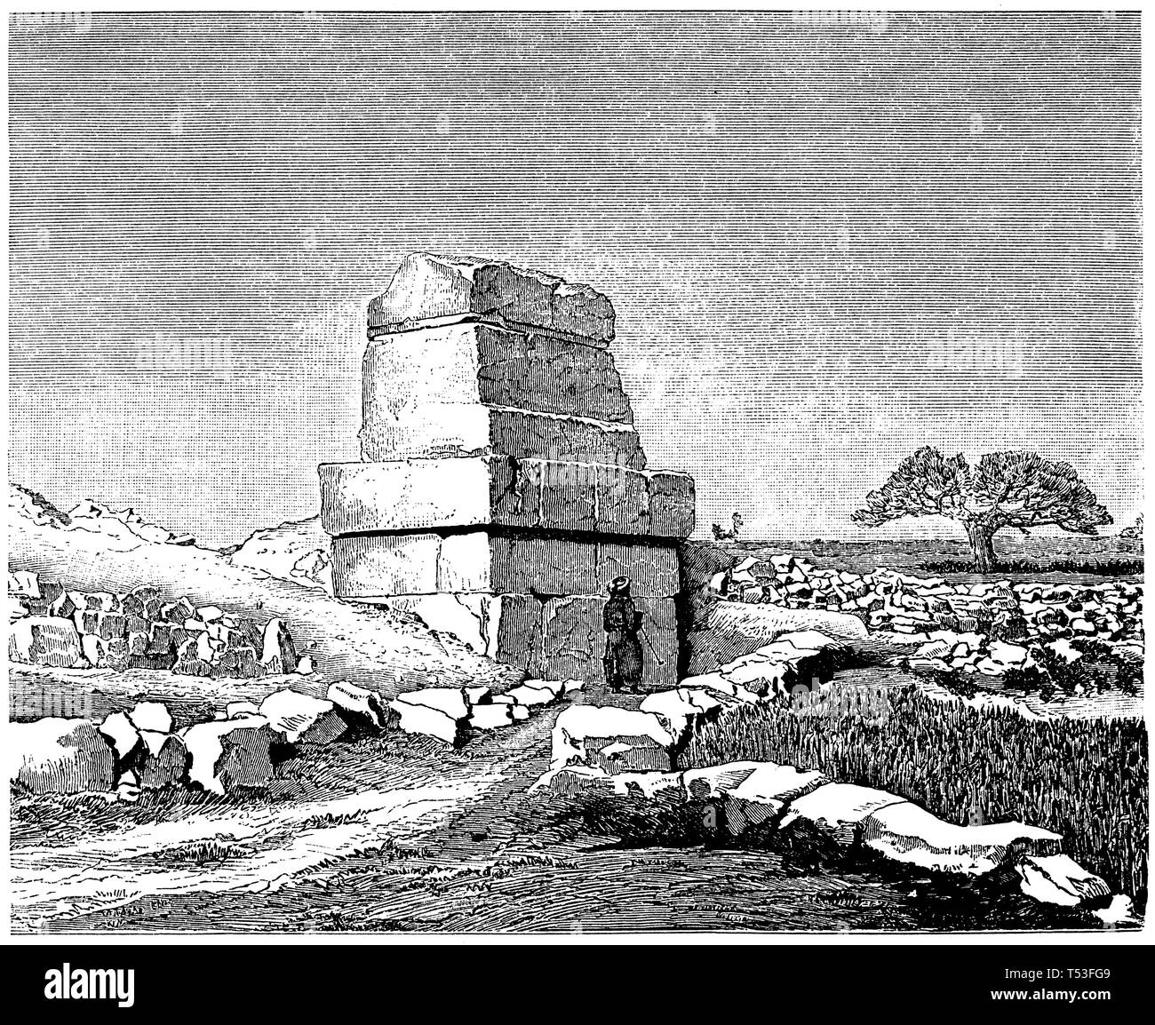 Grave of Hiram. After Renan, 'Mission' Stock Photo - Alamy