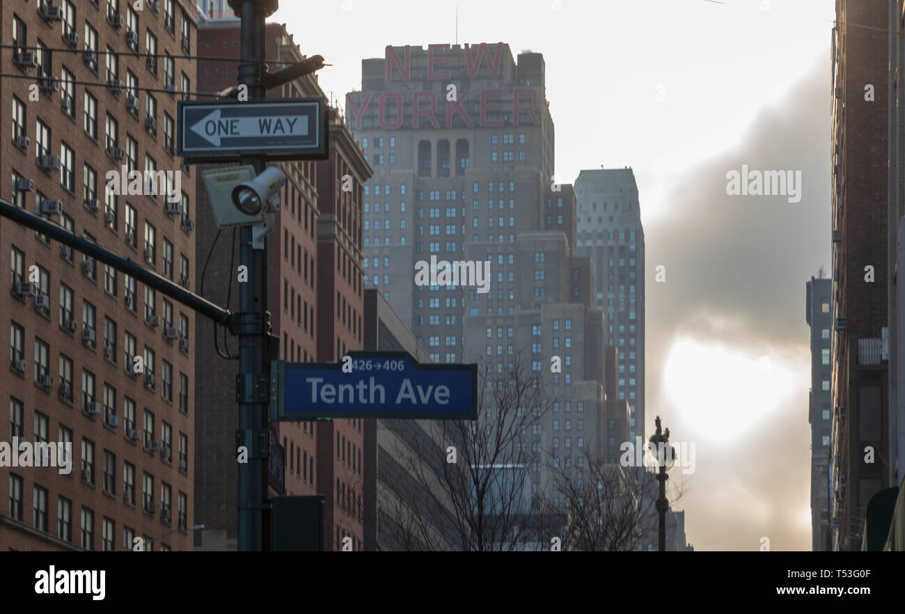 New York Winter Morning City Scenes Stock Photo - Alamy