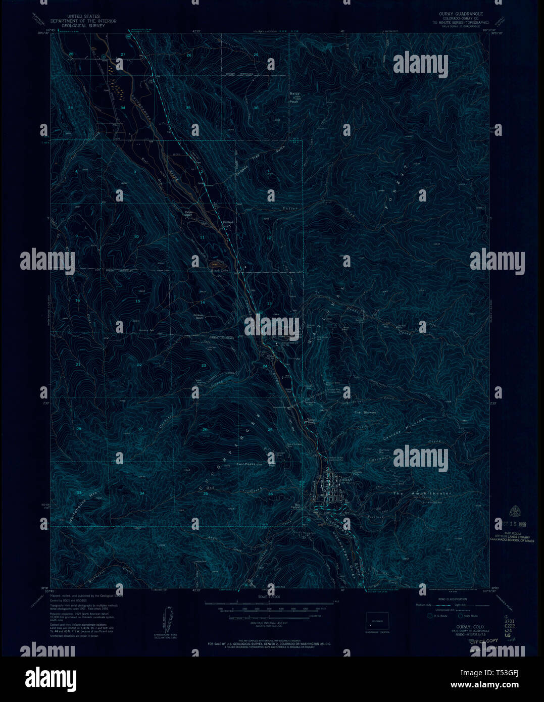 Ouray map hi-res stock photography and images - Alamy