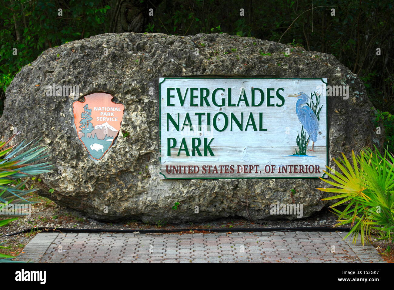 everglades national park sign Stock Photo - Alamy