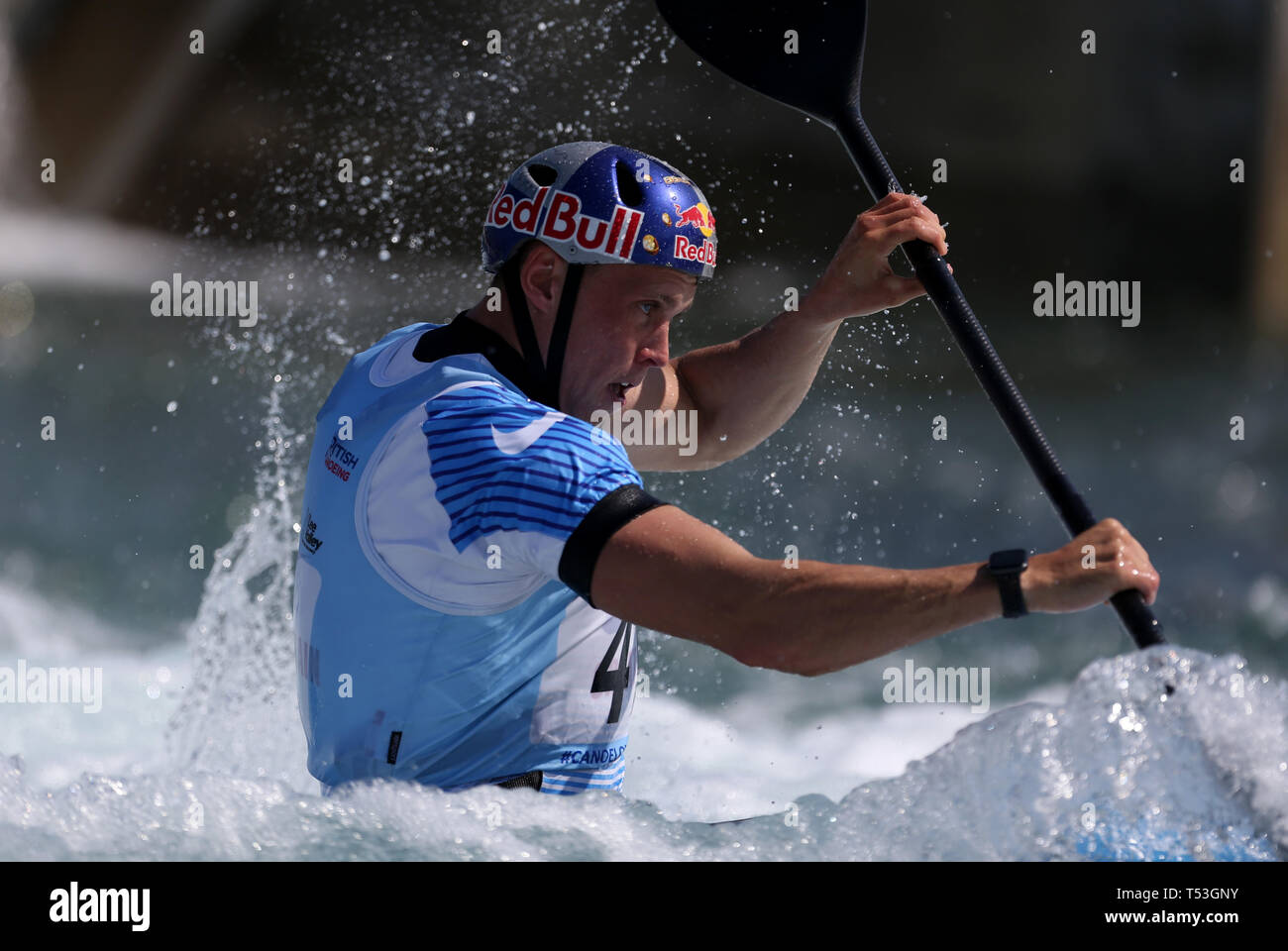 Joe Clarke in action during the Men Kayak (K1) competition during the ...
