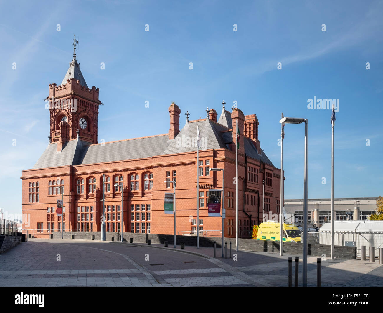 The Pierhead Building, Cardiff Bay, part of the Welsh National Assembly ...