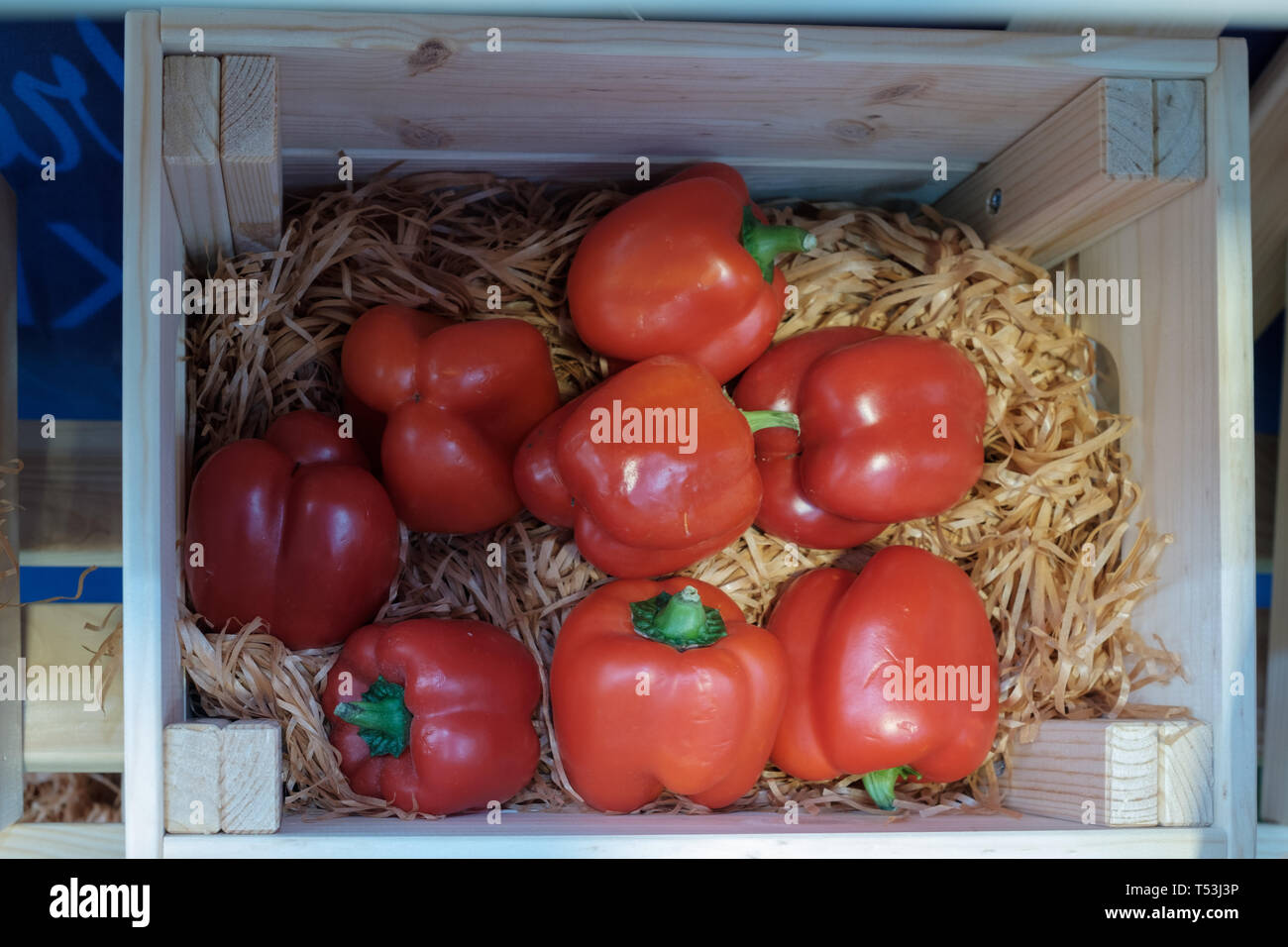 Capsicum in basket hi-res stock photography and images - Alamy
