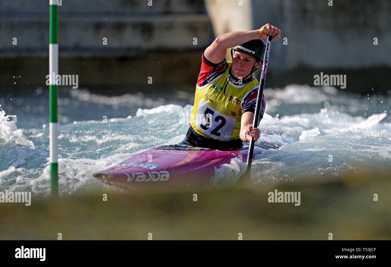 Kimberley Woods in action during the Women Canoe Single (C1 ...