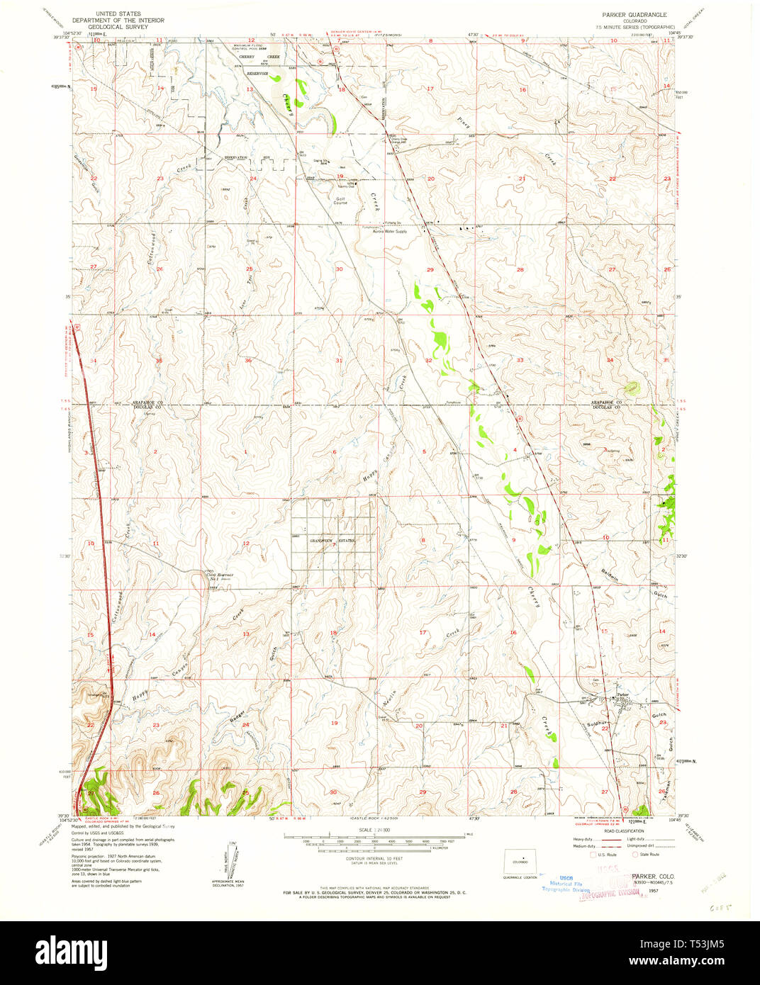 Map of parker colorado hi-res stock photography and images - Alamy