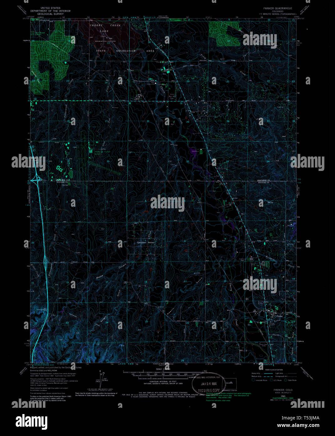 Map of parker colorado hi-res stock photography and images - Alamy