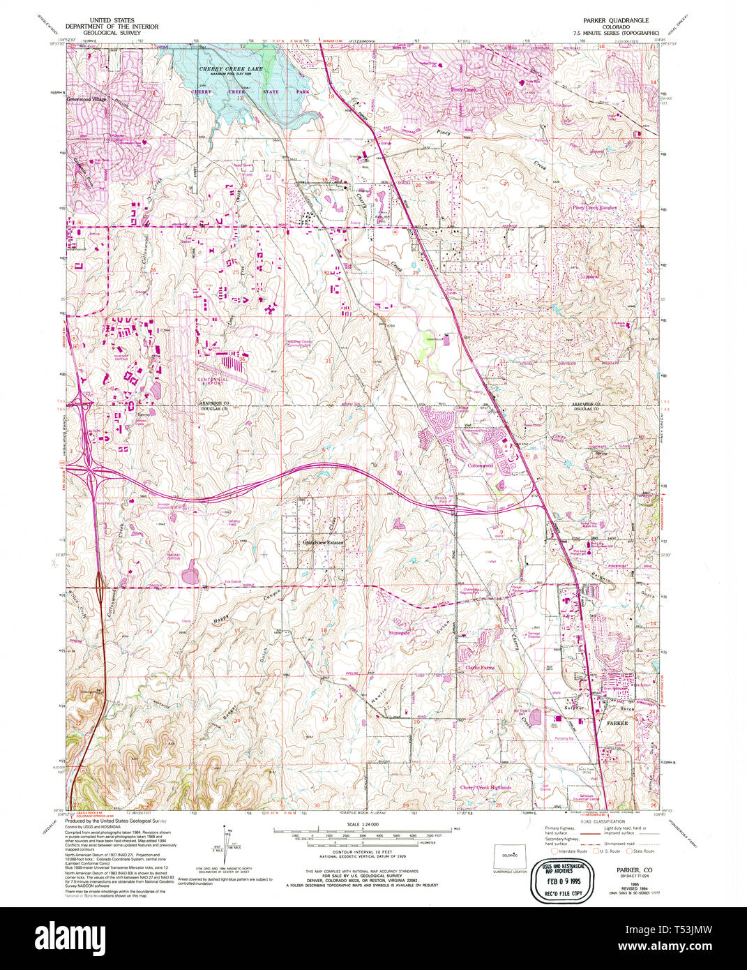 Map of parker colorado hi-res stock photography and images - Alamy