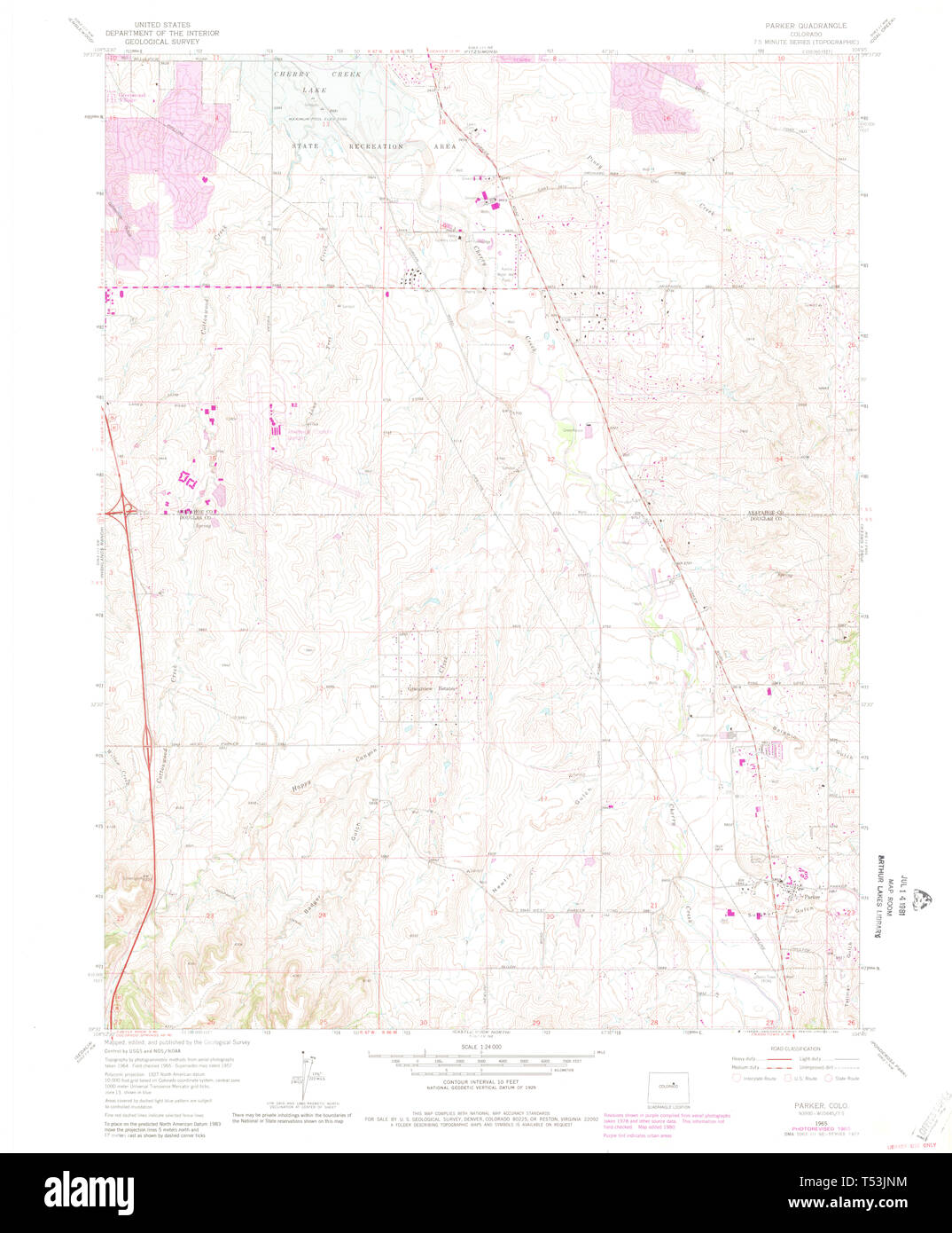 Map of parker colorado hi-res stock photography and images - Alamy