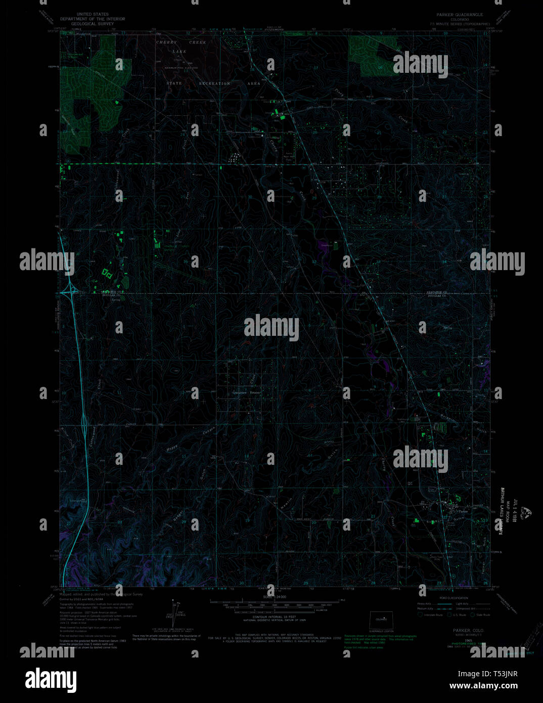 Map of parker colorado hi-res stock photography and images - Alamy