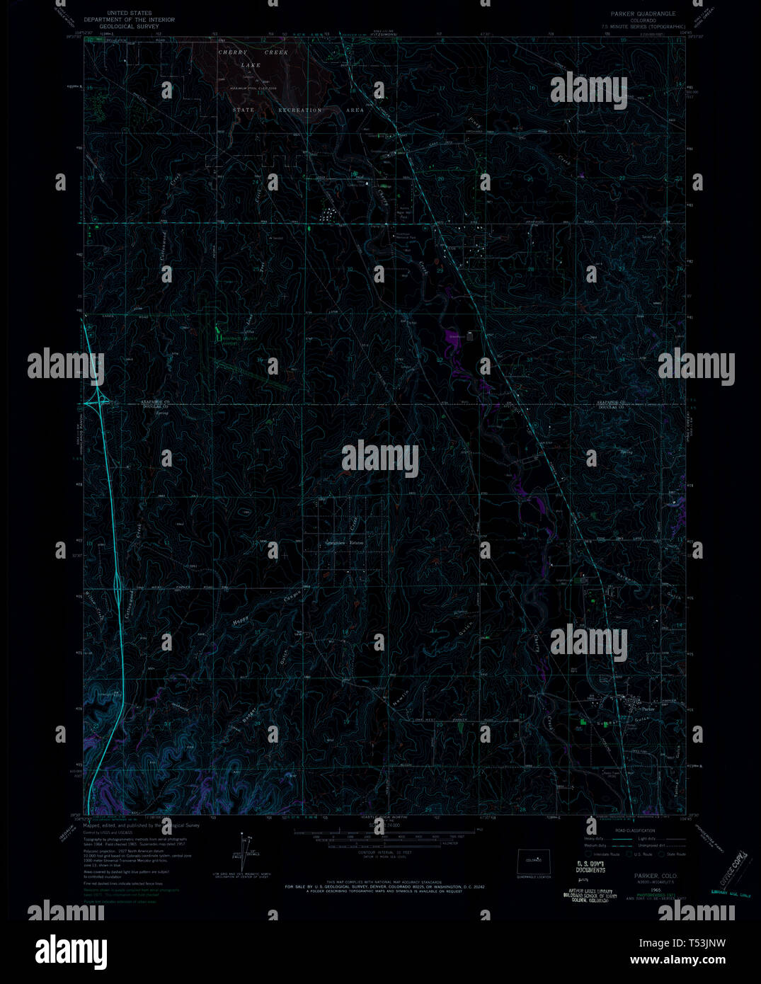 Map of parker colorado hi-res stock photography and images - Alamy