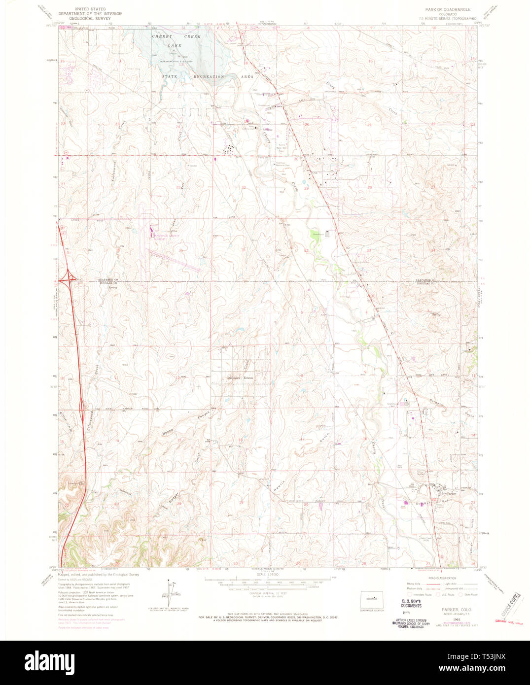 Map of parker colorado hi-res stock photography and images - Alamy