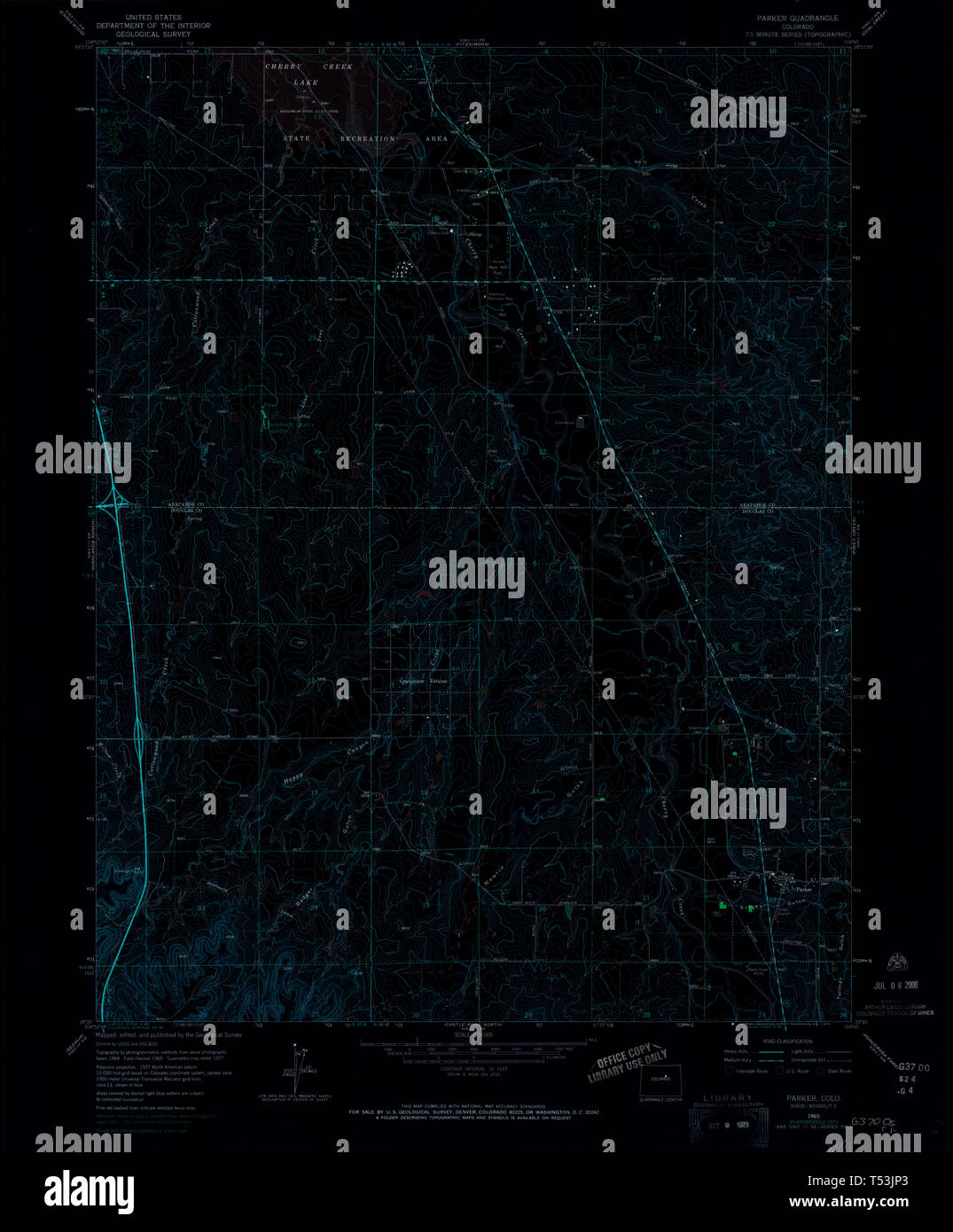 Map of parker colorado hi-res stock photography and images - Alamy