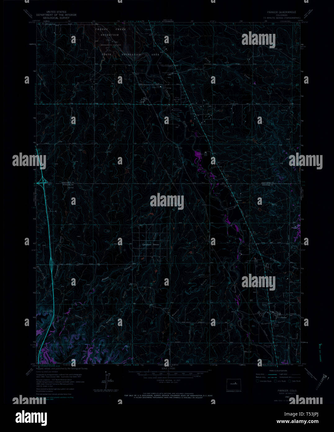 Map of parker colorado hi-res stock photography and images - Alamy