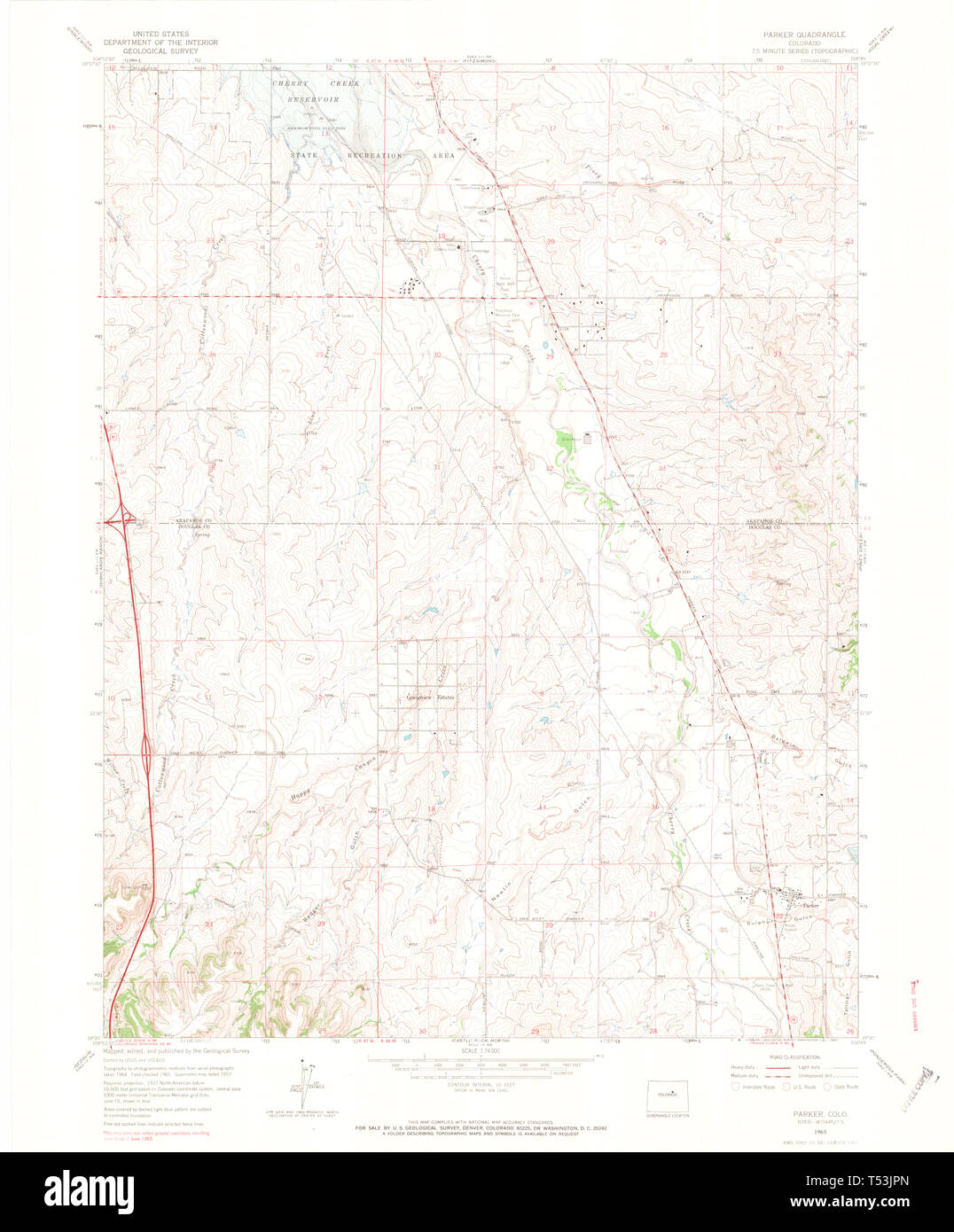 Parker colorado map hi-res stock photography and images - Alamy