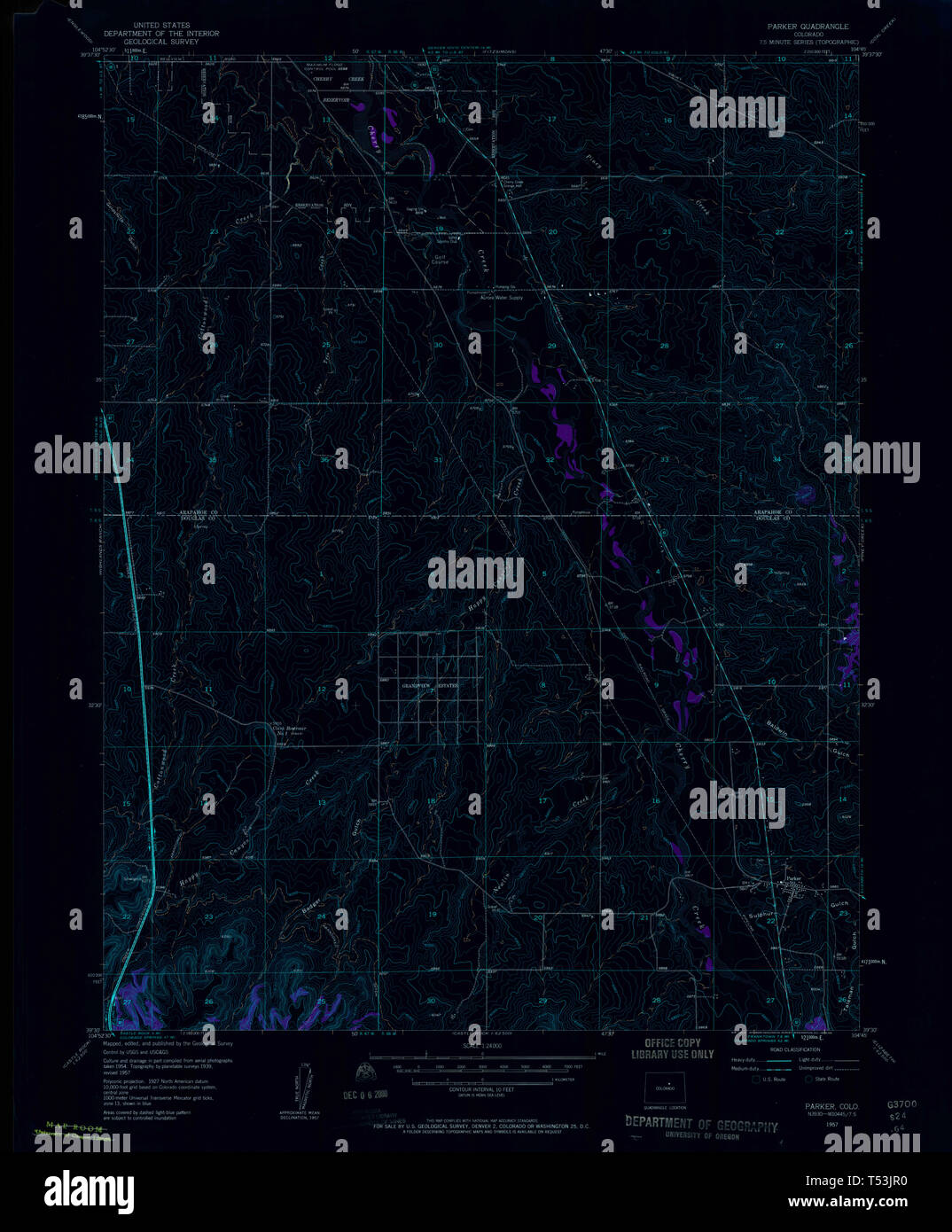 Map of parker colorado hi-res stock photography and images - Alamy