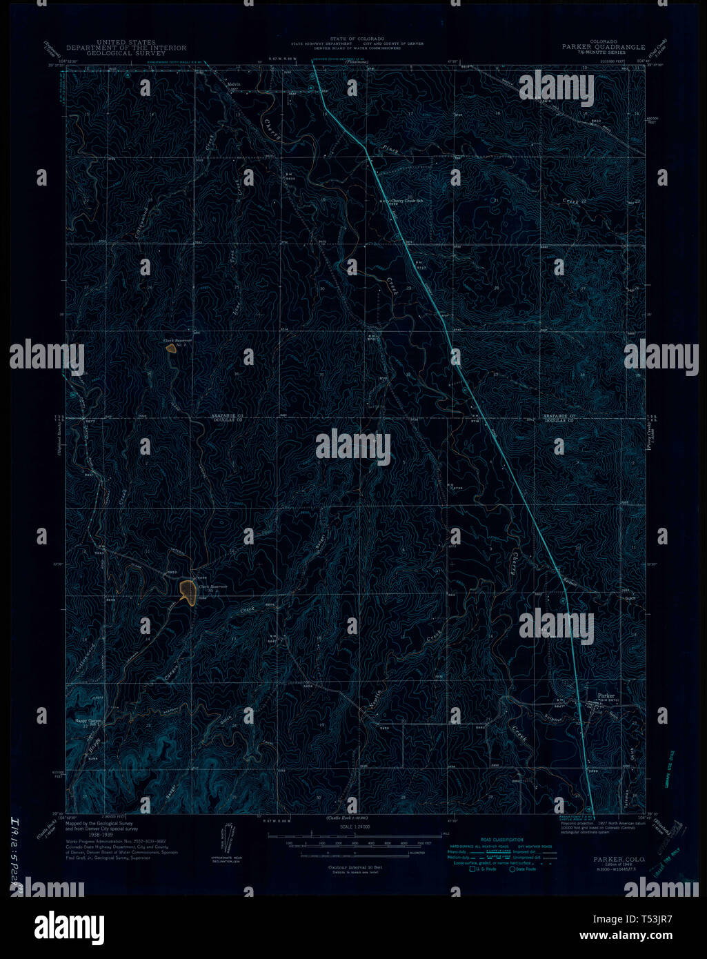 Map of parker colorado hi-res stock photography and images - Alamy