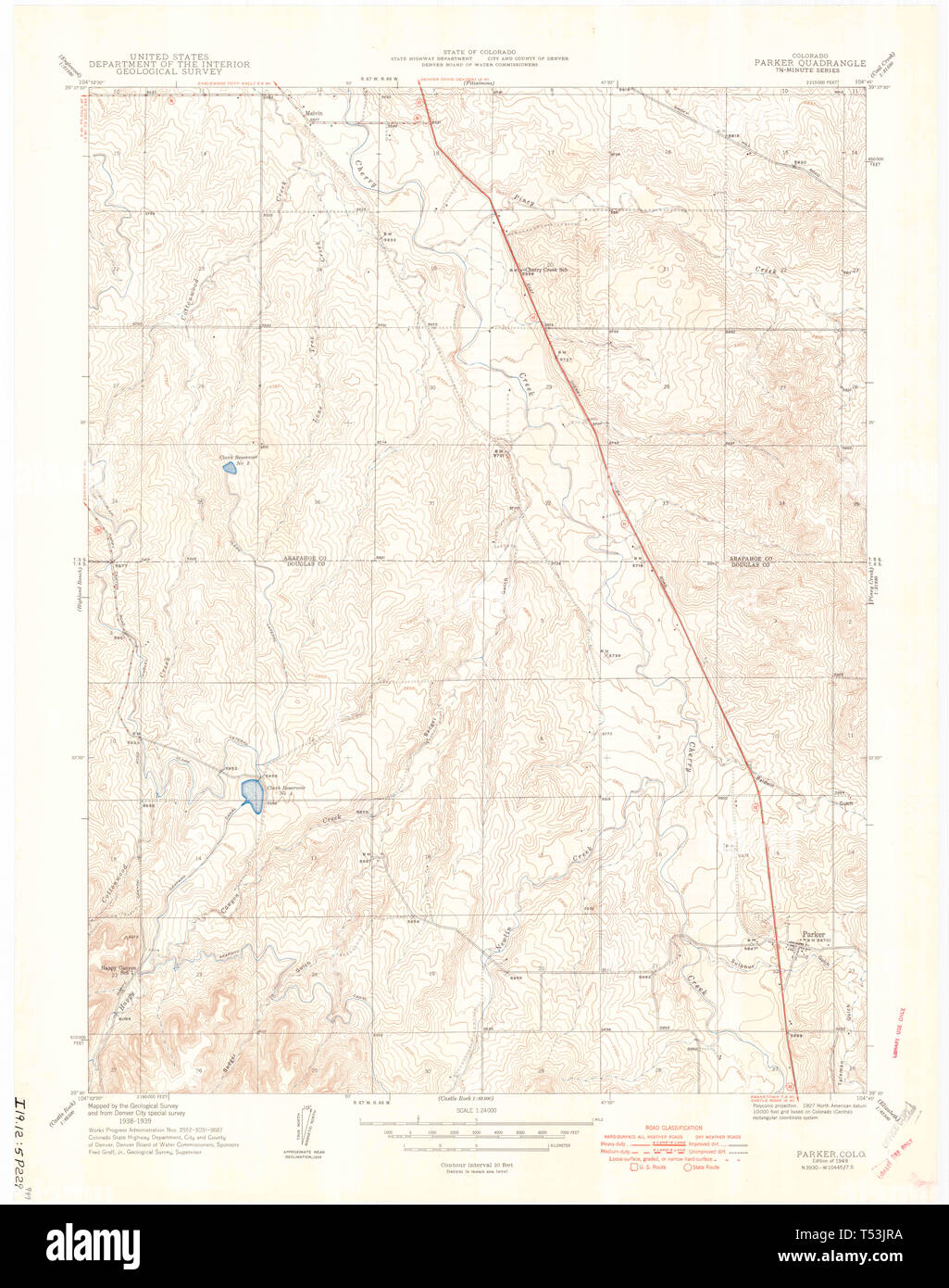Map of parker colorado hi-res stock photography and images - Alamy