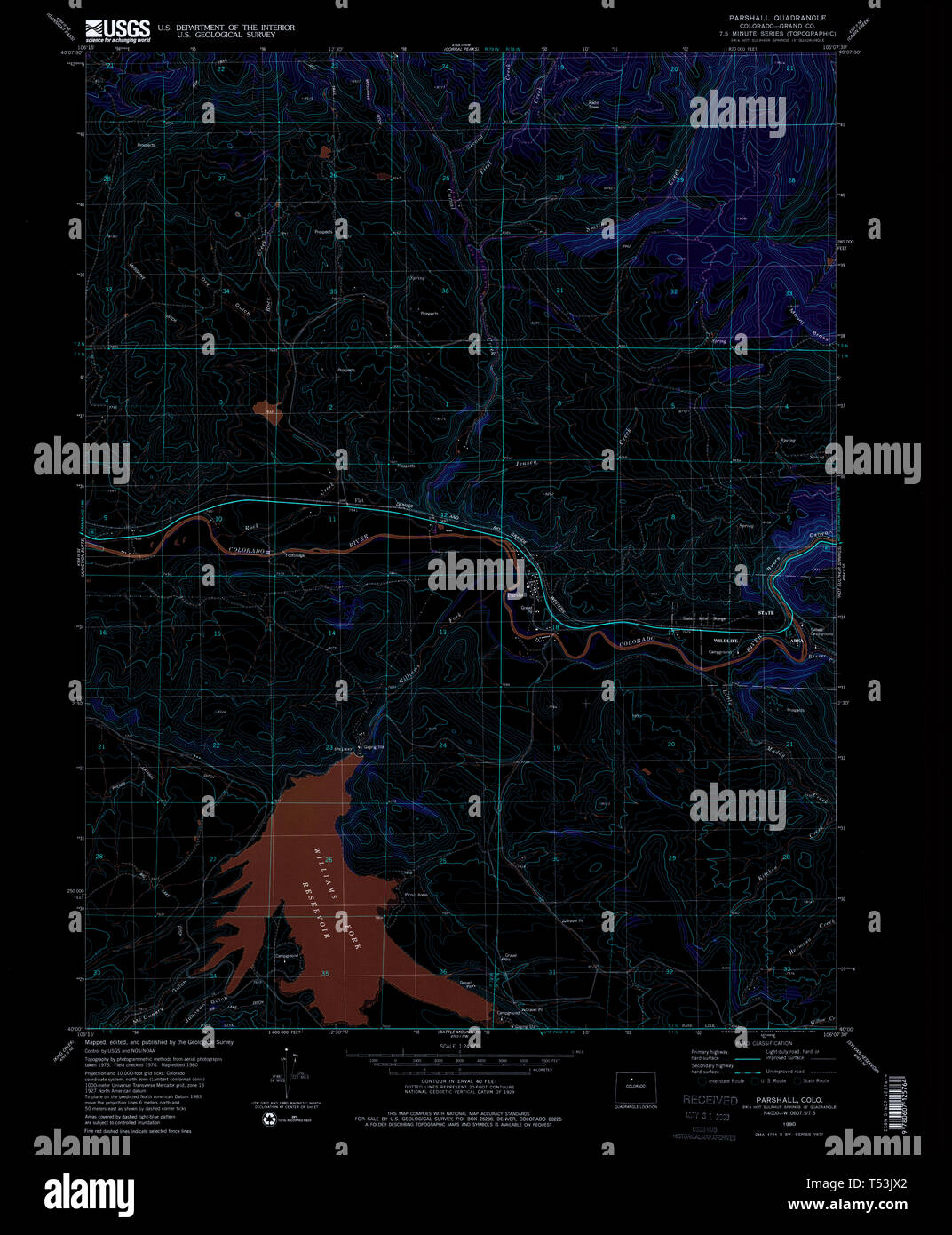 Map of parshall hi-res stock photography and images - Alamy