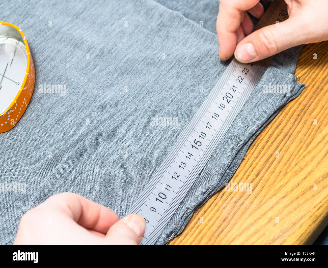 Seamstress marks pattern on material hi-res stock photography and ...