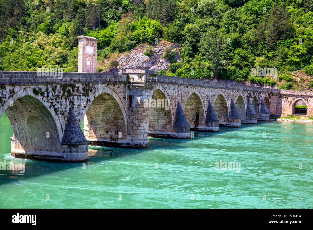Famous Stone Bridge on the Drina river in Visegrad work Mehmed Pasha ...