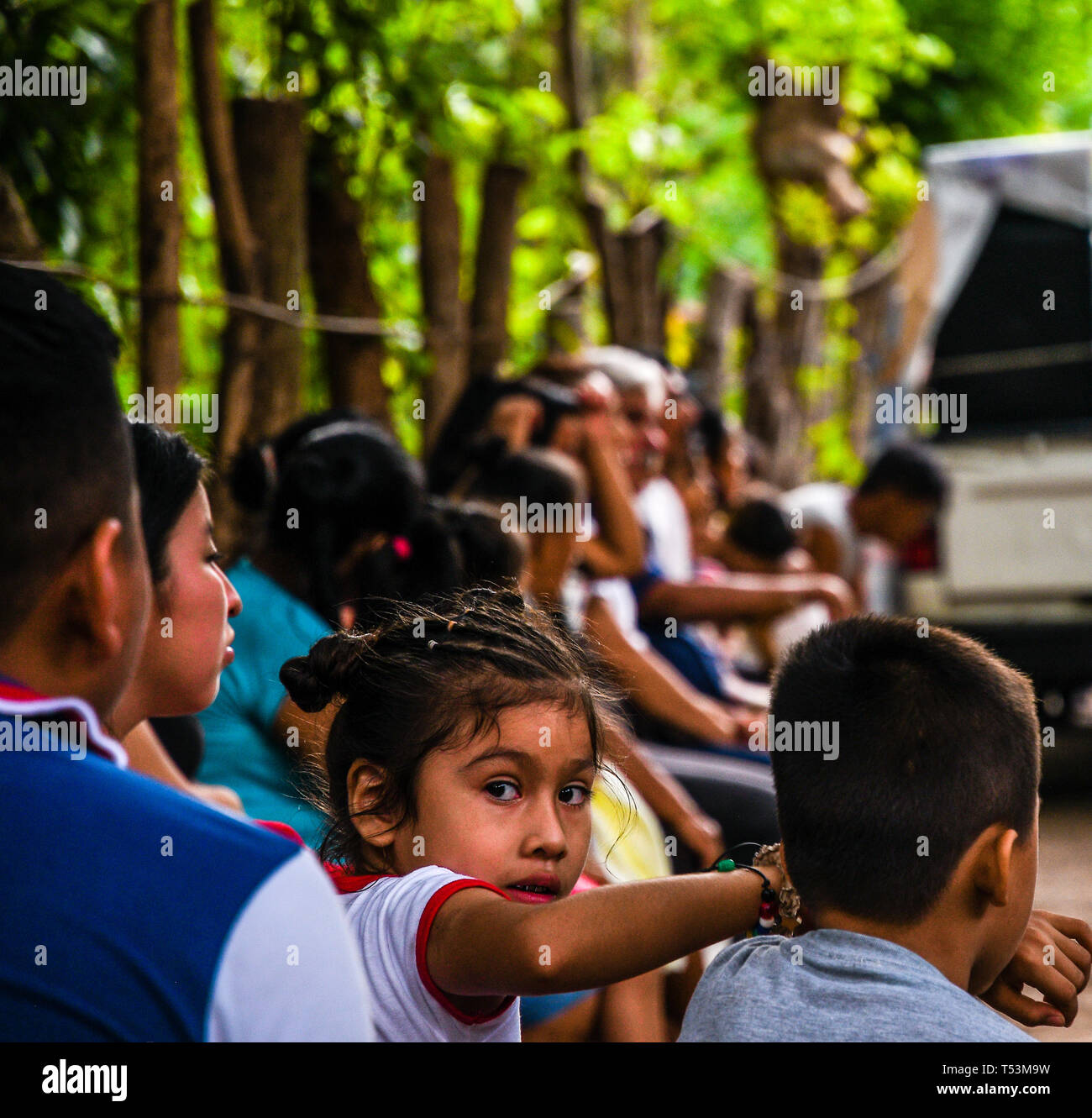 latin children and adults in Guatemala Stock Photo - Alamy