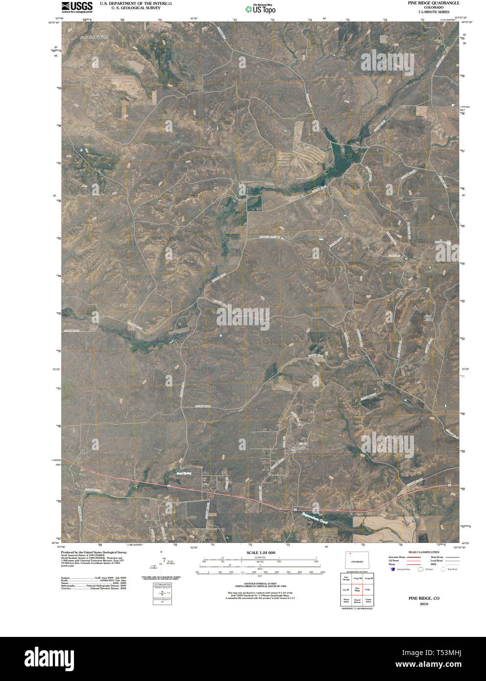 Pine ridge map hi-res stock photography and images - Alamy