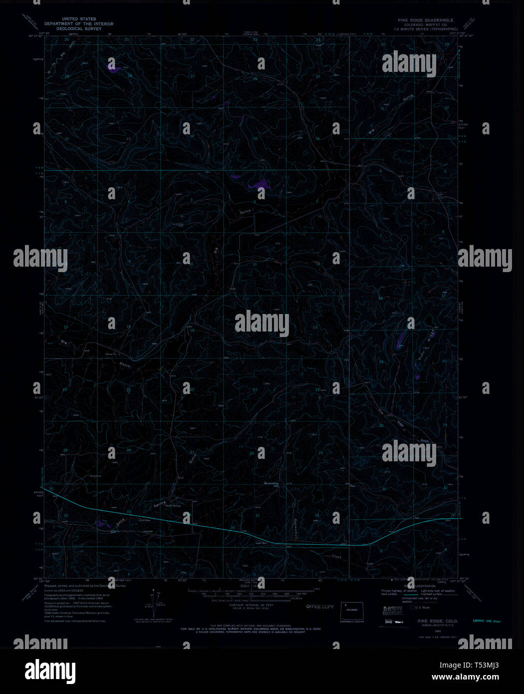 Map of pine ridge hi-res stock photography and images - Alamy