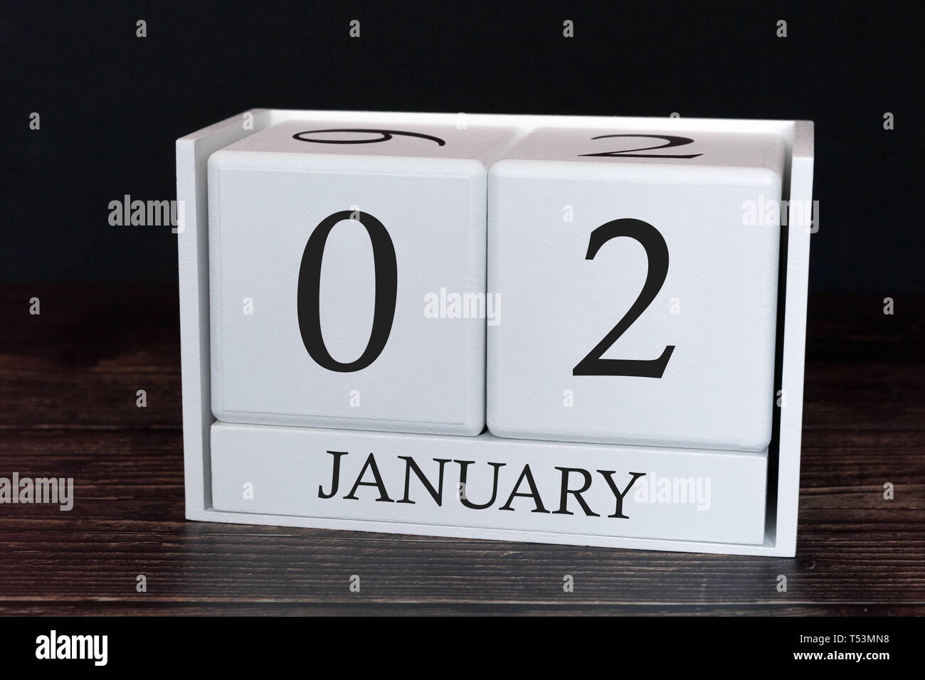Business calendar for January, 2nd day of the month. Planner organizer ...
