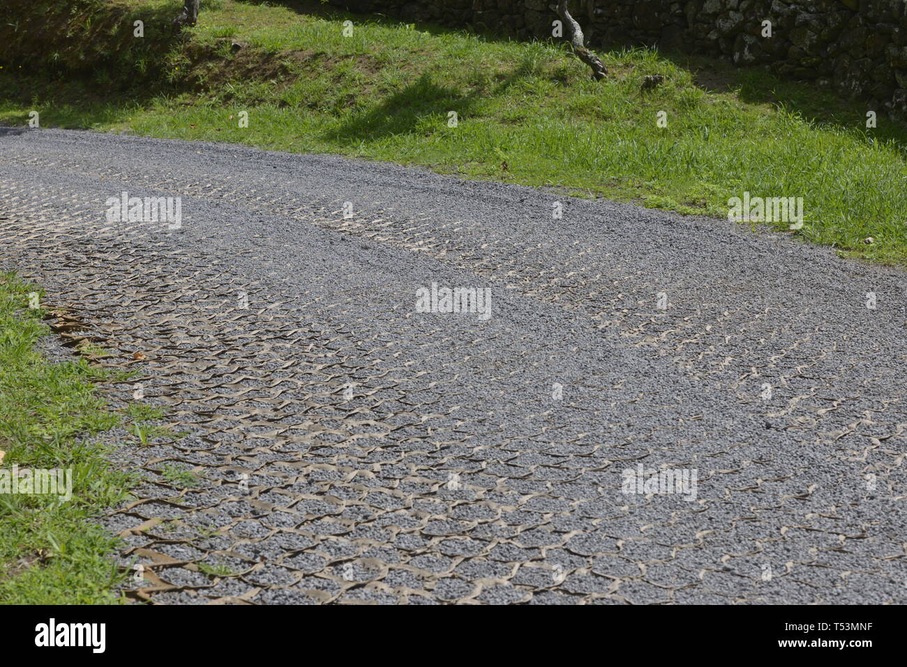 natural stone pavement in the Azores, Portugal Stock Photo - Alamy