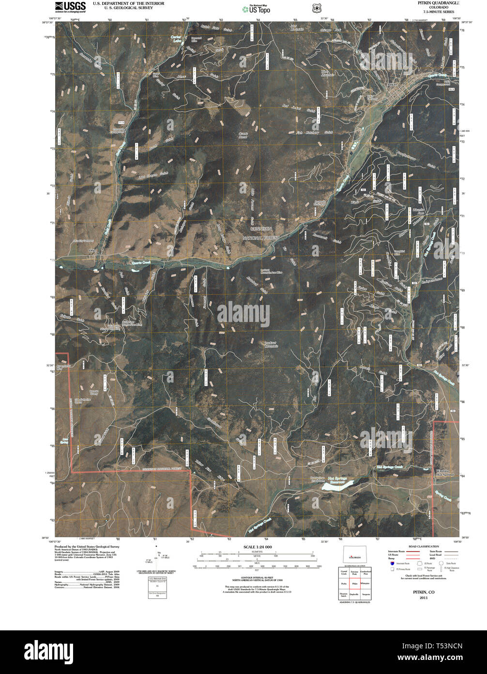 Map of pitkin hi-res stock photography and images - Alamy