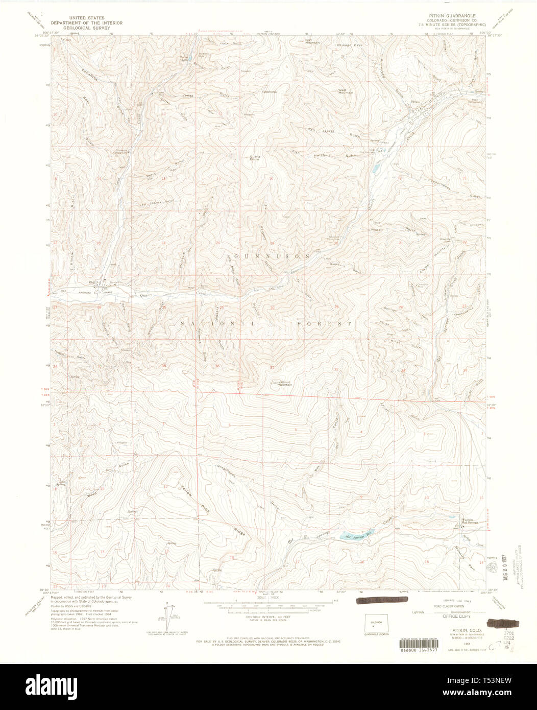 Map of pitkin hi-res stock photography and images - Alamy