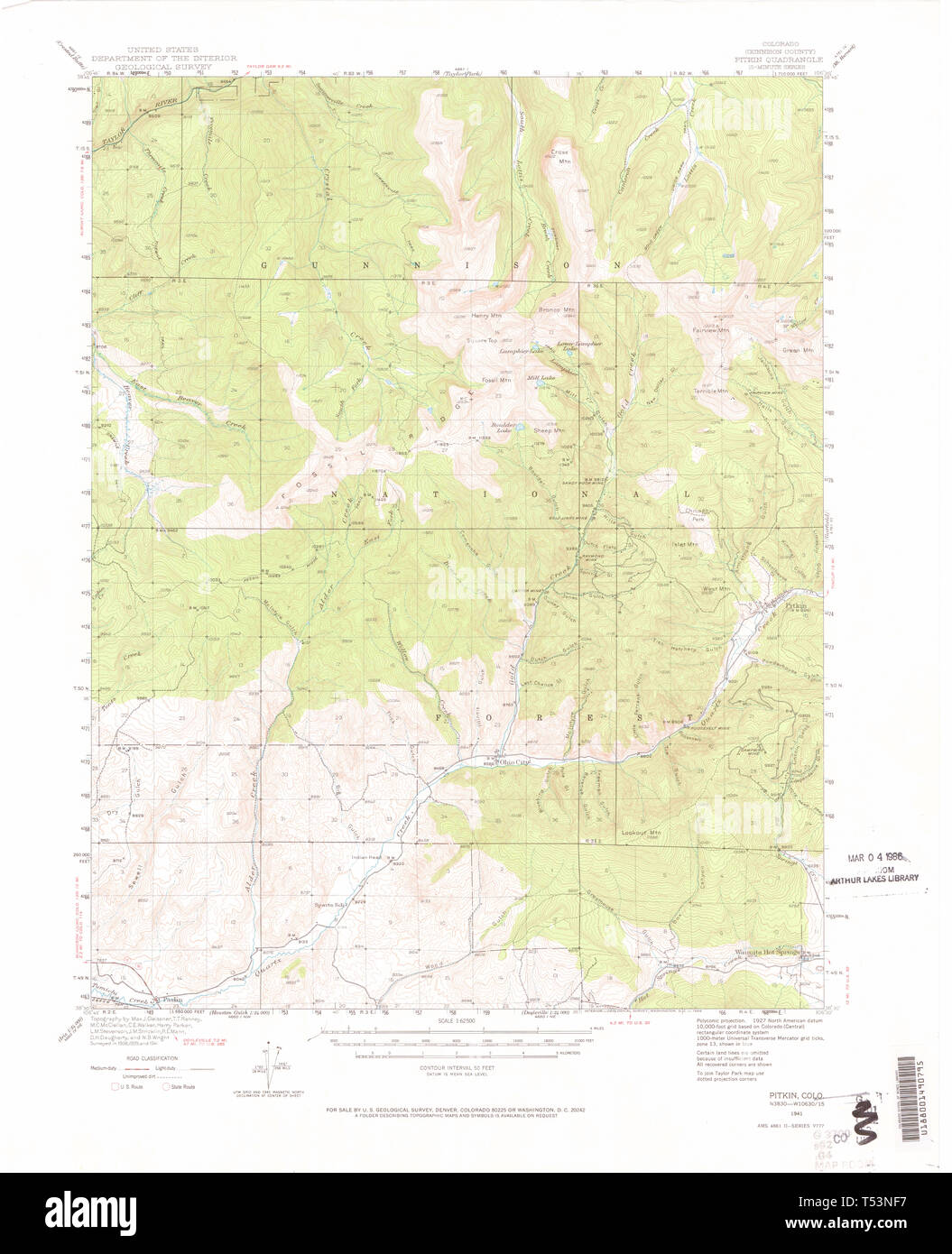 Map of pitkin hi-res stock photography and images - Alamy