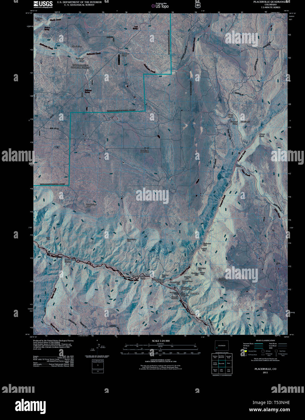 Map of placerville hi-res stock photography and images - Alamy