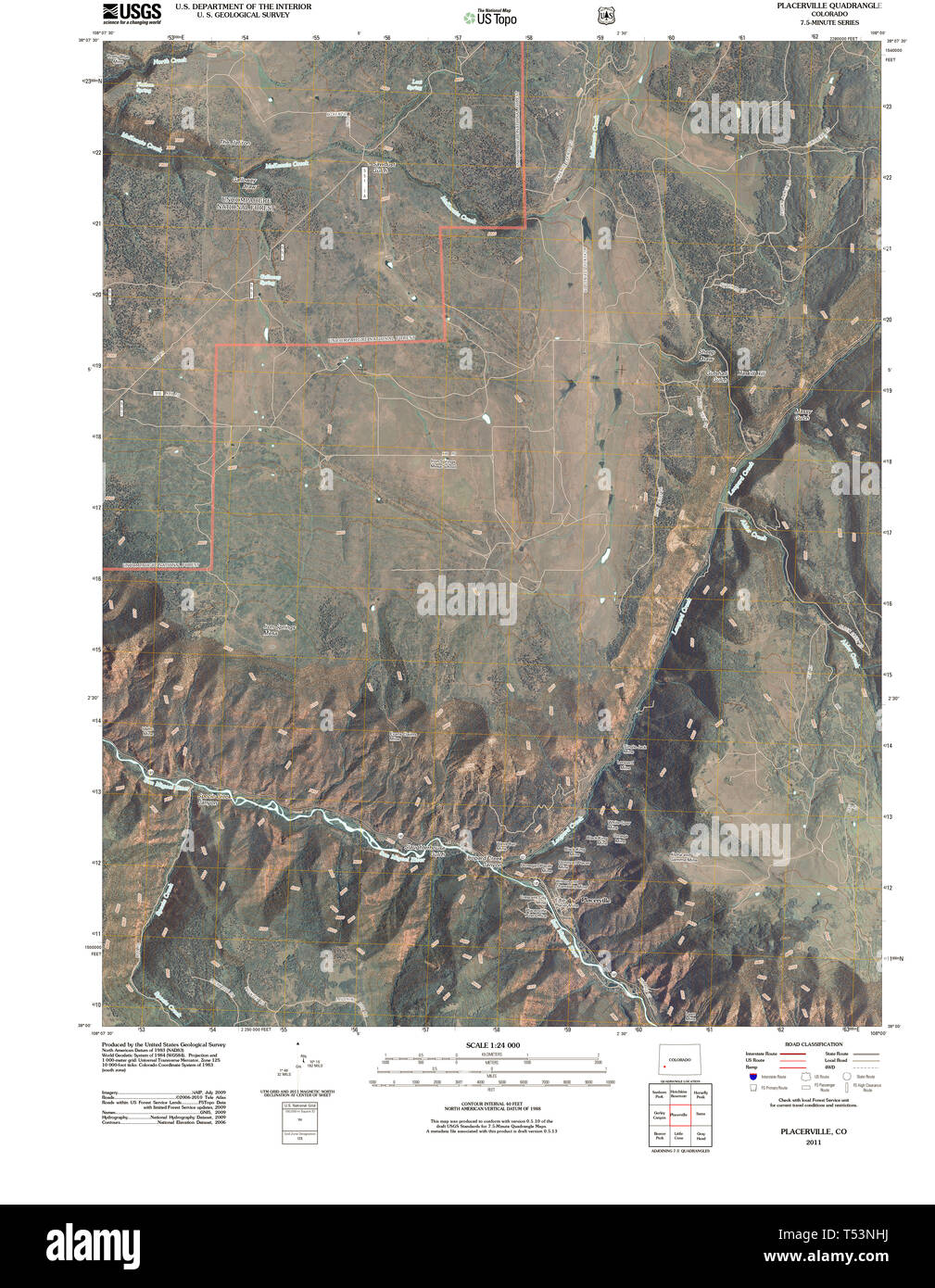 Map of placerville hi-res stock photography and images - Alamy