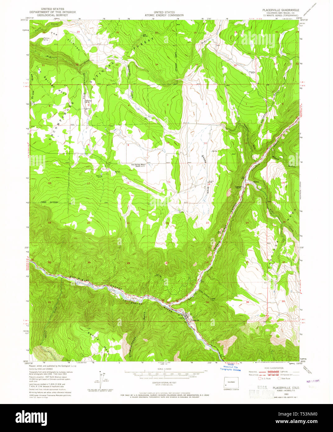 Map of placerville hi-res stock photography and images - Alamy