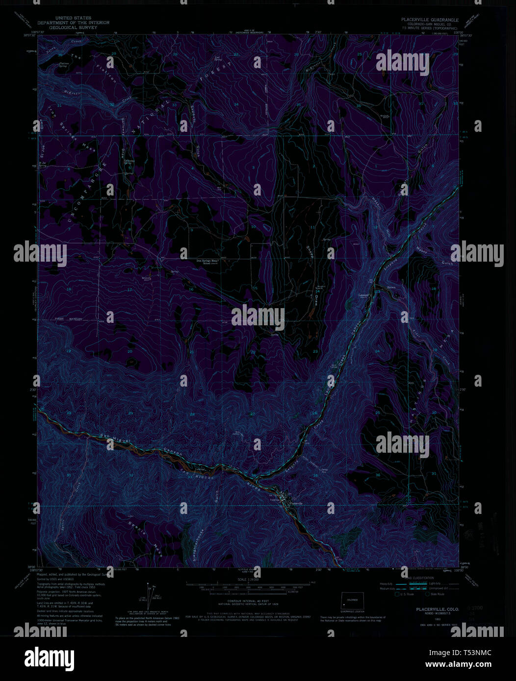 Map of placerville hi-res stock photography and images - Alamy