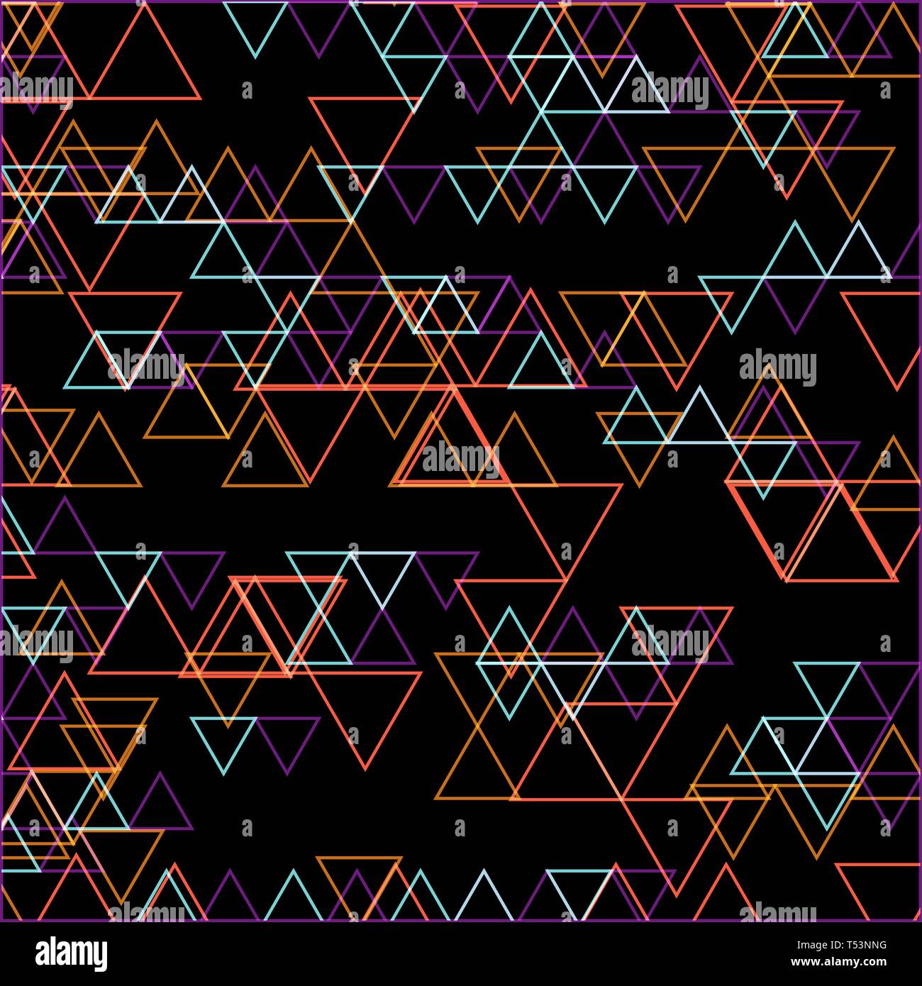 colored triangles on a black background. layout for advertising. vector ...